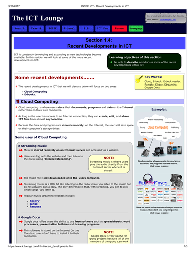 This resource explains Recent Developments in ICT | Teaching Resources This resource explains Recent Developments in ICT | Teaching Resources