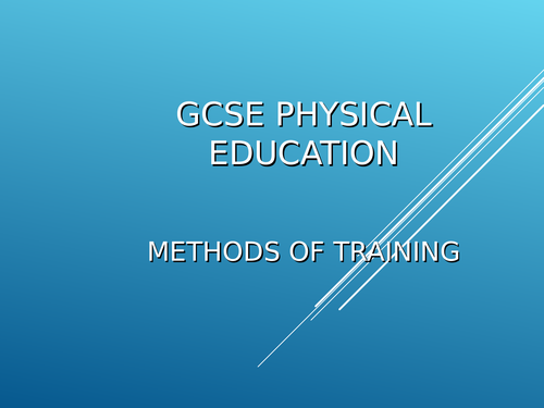 Methods of training | Teaching Resources