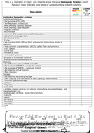 OCR GCSE (9-1) Computer Science (J276) Personal Learning Checklist (PLC ...
