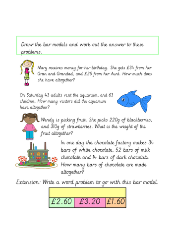 Year 4 Bar Models to Solve Word Problems Involving Addition | Teaching ... Year 4 Bar Models to Solve Word Problems Involving Addition | Teaching ...
