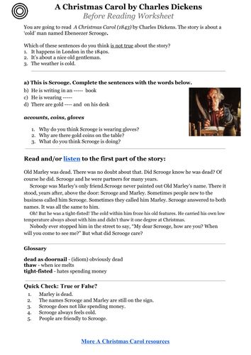A Christmas Carol: Get Started with Stave One | Teaching Resources