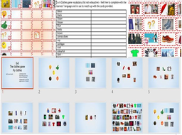 ESL EAL English clothes dice game to describe pictures and practise ...