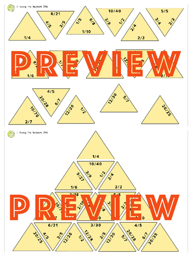 Equivalent Fractions Tarsia Puzzles | Teaching Resources