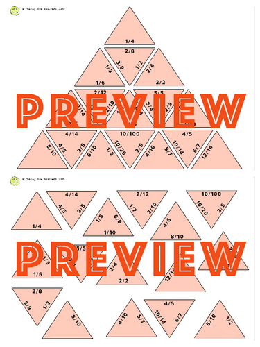 Equivalent Fractions Tarsia Puzzles | Teaching Resources Equivalent Fractions Tarsia Puzzles | Teaching Resources