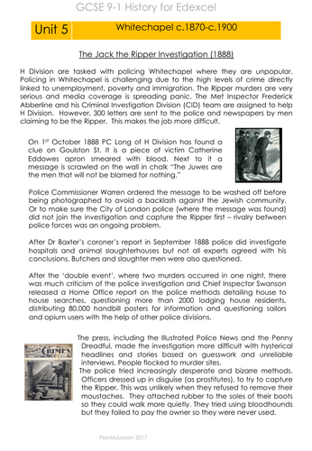 GCSE Crime, punishment and law enforcement through timec.1000-present ...