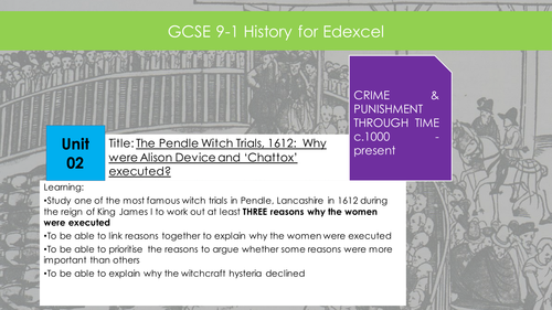 GCSE Crime, punishment and law enforcement through timec.1000-present ...