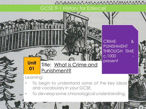 GCSE Crime, punishment and law enforcement through timec.1000-present ...