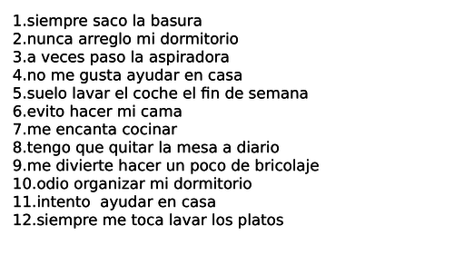 Spanish las tareas domésticas _ household chores _ reading writing ...