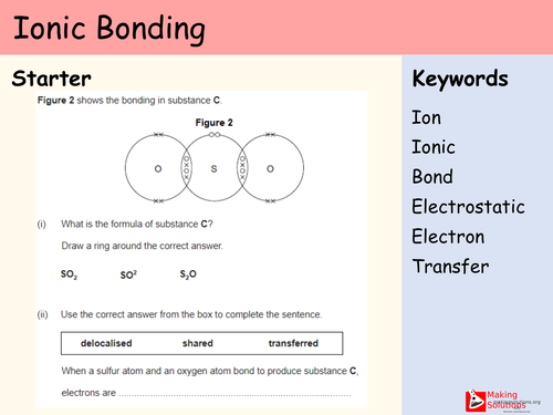 AQA Chapter 2 - Lesson 2 - Ionic Bonding | Teaching Resources