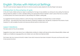 KS2 English Resource Pack: Stories with Historical Settings | Teaching ...