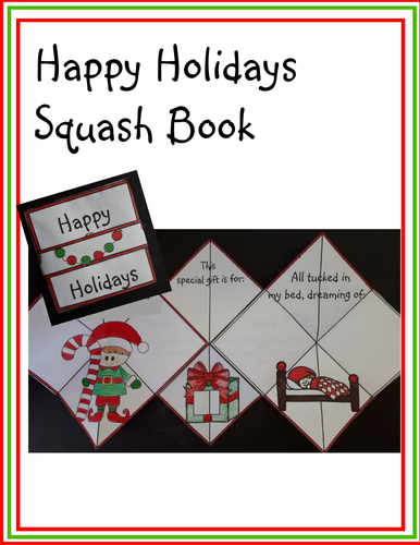 Christmas Crafts - Happy Holidays Squash Book | Teaching Resources