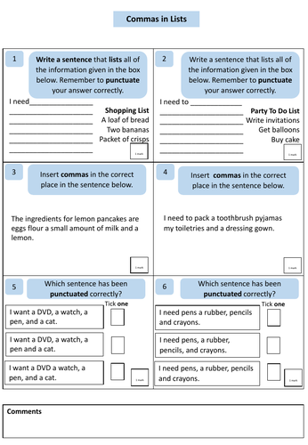 SATS English Revision: Punctuation | Teaching Resources