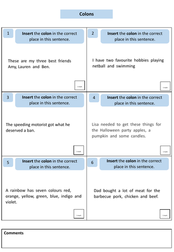 SATS English Revision: Punctuation | Teaching Resources