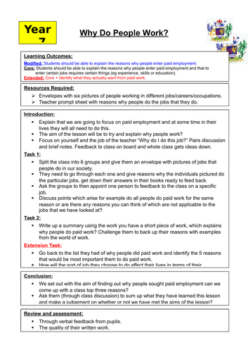 Careers Scheme, lesson plans and resources for Year 7 | Teaching Resources