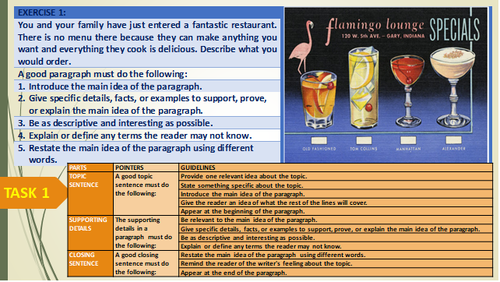 PARAGRAPH WRITING : LESSON PRESENTATION | Teaching Resources PARAGRAPH WRITING : LESSON PRESENTATION | Teaching Resources