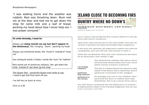 KS3 Opinion in Newspapers | Teaching Resources