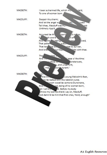 Eduqas Macbeth Exam Questions | Teaching Resources