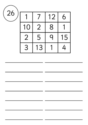 Number Grids - Pack B | Teaching Resources