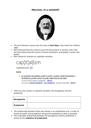 AQA Sociology Marxist views on education | Teaching Resources