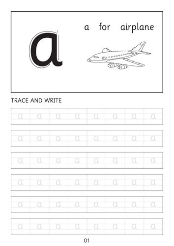 Set of simple small letters a to z line worksheets sheets with pictures ...