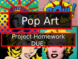 Pop Art Project Homework | Teaching Resources