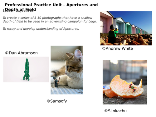 Photography - Professional Practice - Aperture and Depth of field ...