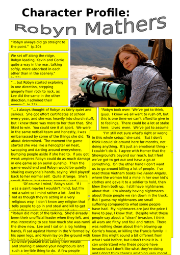 Tomorrow When the War Began - Character Profile: Robyn Mathers ...