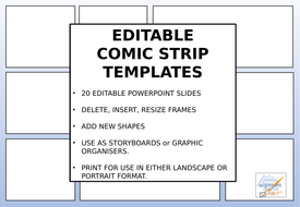 Editable Comic Strip Templates by TicktheArtBox - Teaching Resources - Tes