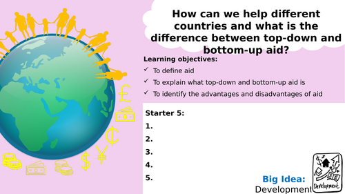 Development and Aid Unit of Work | Teaching Resources