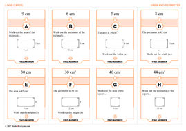 Area and Perimeter (Treasure Hunt) | Teaching Resources