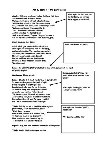 Shakespeare's 'Romeo and Juliet' - Act 1 | Teaching Resources