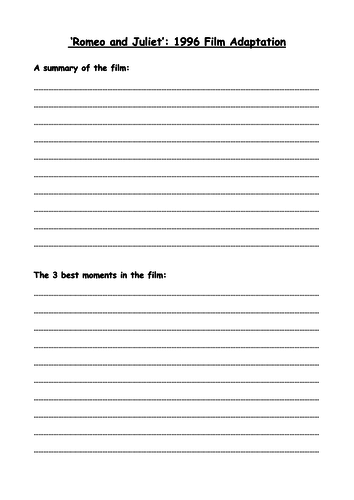 Shakespeare's 'Romeo and Juliet' - Act 5 | Teaching Resources