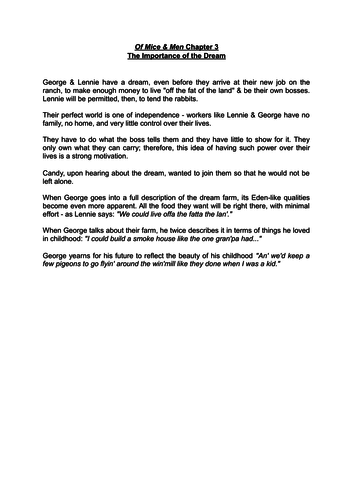 Of Mice and Men, Chapter 3 | Teaching Resources
