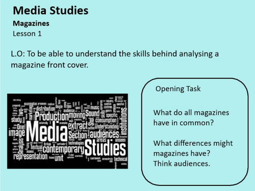 Edquas GCSE Media Studies 2019 - Magazines (Component 1) PPT SOW ...