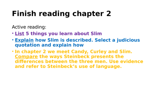 Of Mice and Men chapter 2 John Steinbeck | Teaching Resources