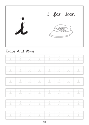 Set of cursive small letters a to z line worksheets sheets with ...