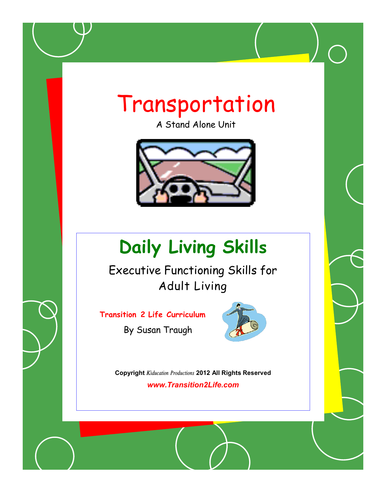 Transportation Workbook - Daily Living Skills | Teaching Resources