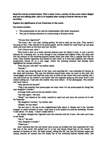 The Lovely Bones | Teaching Resources