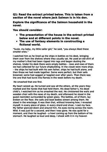 The Lovely Bones | Teaching Resources