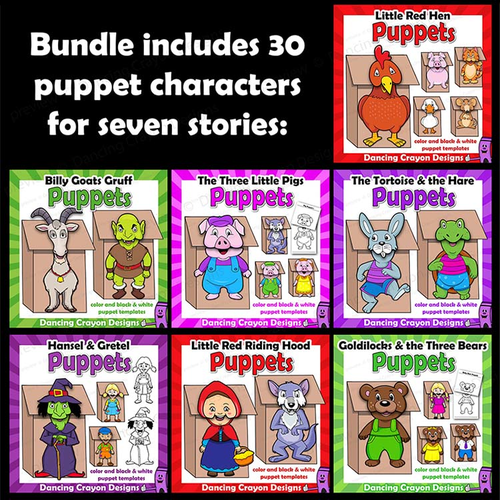 Fairy Tales Craft Activity | Printable Paper Bag Puppets | Teaching ...