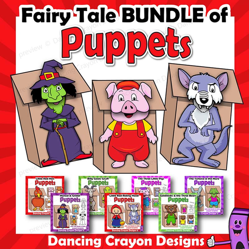 Fairy Tales Craft Activity | Printable Paper Bag Puppets | Teaching ...