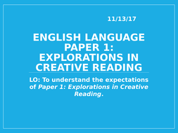 GCSE English Language Paper 1 (AQA) - Explorations of Creative Fiction ...
