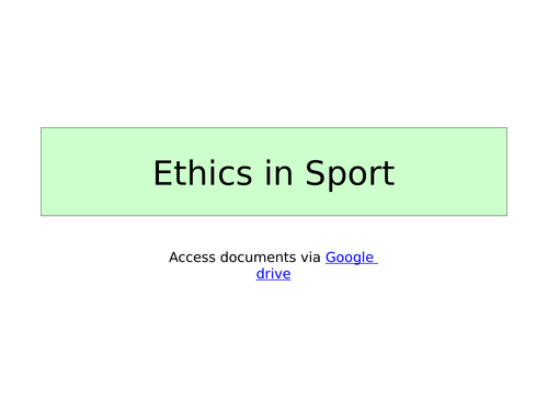 Ethics in Sport - Sport and Society - AQA Physical Education (PE) - New ...