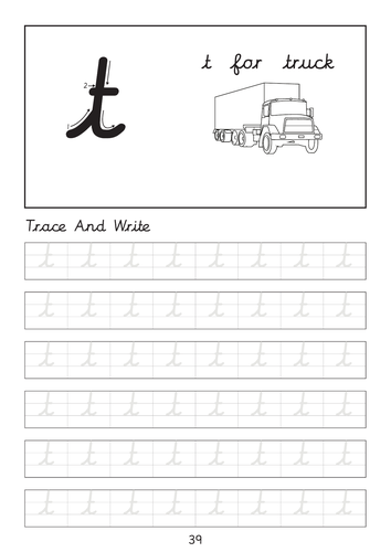 Set of cursive small letters a-a to z-z line worksheets with pictures ...