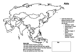 Asia Labelling Sheet | Teaching Resources