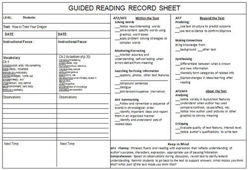 How to Train Your Dragon: Guided Reading | Teaching Resources
