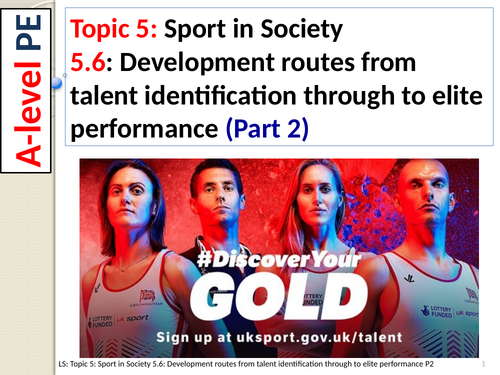 A-level Edexcel Spec 2016: Topic 5 Sport & Society Full Lessons ...