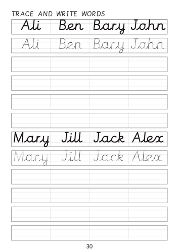 Cursive handwriting book 1 with letters, words and sentences | Teaching ...