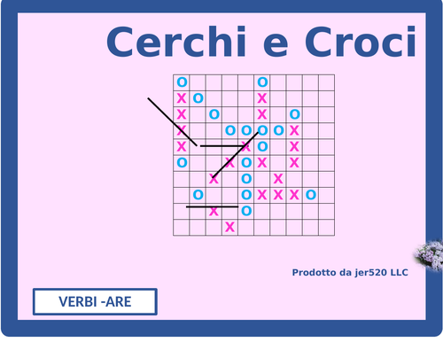 ARE Verbs in Italian Verbi ARE Mega Connect 4 Game | Teaching Resources