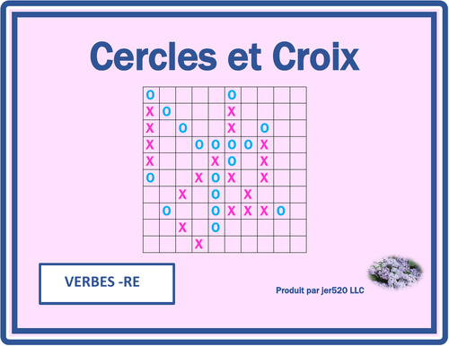 RE Verbs in French Verbes RE Mega Connect 4 Game | Teaching Resources